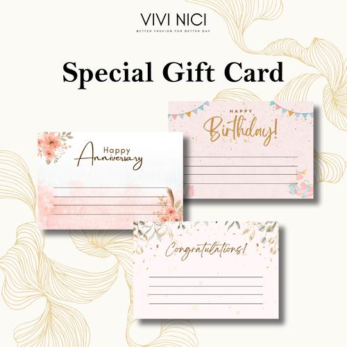 Promo VIVI NICI - Gift Card Special Day / Kartu Ucapan Special Costum ...