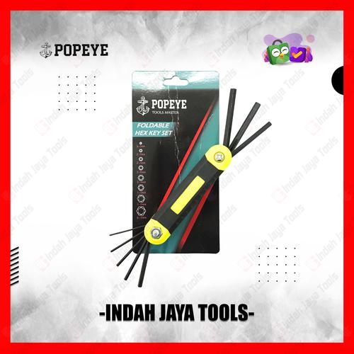 Jual POPEYE 8 Pcs Kunci L Set LIPAT - Foldable Hex Key Set - Kota ...