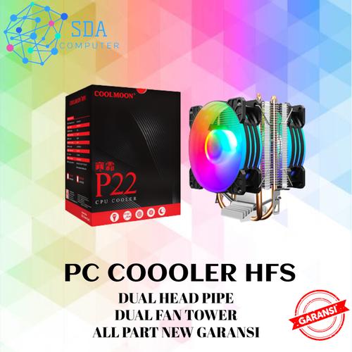 Jual COOLER FAN PROSESSOR CPU COOLER / HSF COOLER RGB DUAL FAN ...