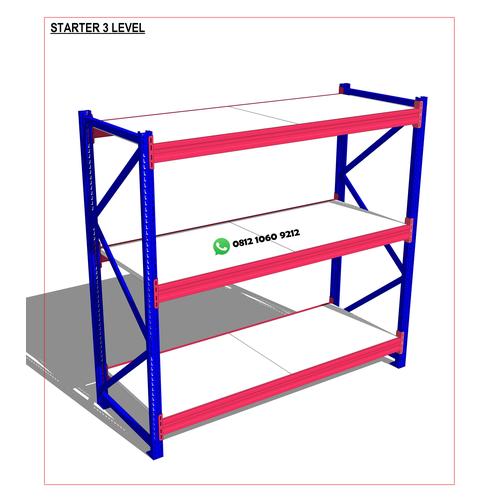 Jual RAK GUDANG HEAVY DUTY DC.70 Laod.1000Kg/Level - STARTER 3 LEVEL ...