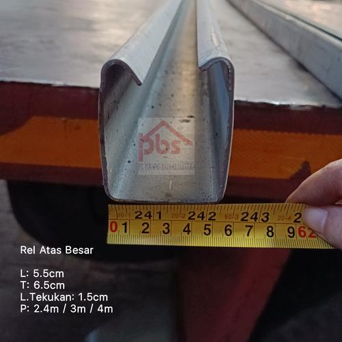 Jual Rel Gantung Pintu Besi Atas (REL BESAR) 2.4m 3m 4m - 3 meter ...