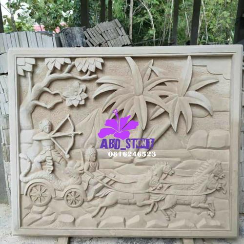 Jual relief batu ukir dinding gambar naga,rama sinta, arjuna tempel ...