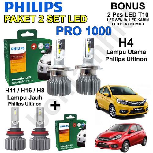 Promo Paket LED Brio, New Brio 2012-2022 2Set Philips Ultinon PRO1000 ...