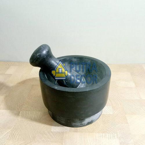 Jual Mortar Marmer Lumpang Batu Alam Hitam Mengkilap ORIGINAL Pestel ...