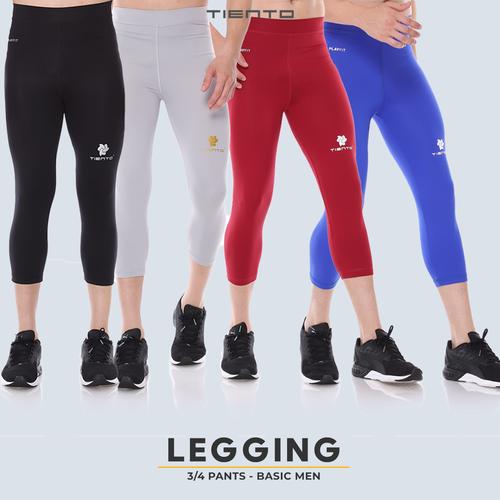 Promo Tiento Baselayer Celana Ketat Legging Leging 3/4 Pants Black ...