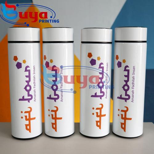 Jual Tumbler Travel Sakura LED Botol Termos Print UV Custom Logo Nama ...