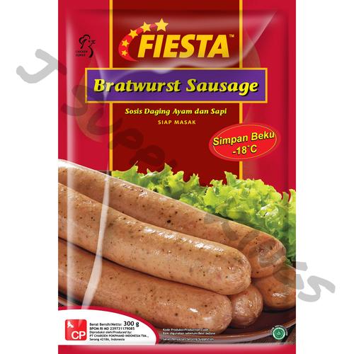 Jual FIESTA BRATWURST SAUSAGE / Sosis Daging Ayam dan Sapi 300 gram ...