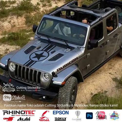 Jual Cutting Stiker Bintang Portrait Sayap Militer Variasi Jeep Motor ...