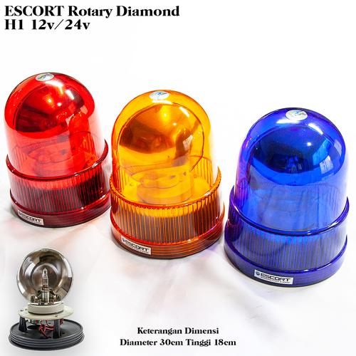 Jual LAMPU PUTAR ROTARI ROTARY LAMP DIAMOND H1 WARNING LIGHT - Orange ...
