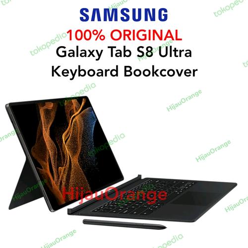 Jual Original Samsung Tab S8 Ultra S7 Plus FE KEYBOARD Bookcover S7fe ...