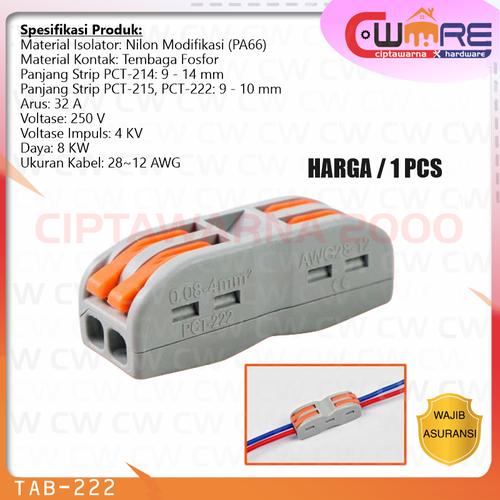 Promo Konektor Kabel 2x2 Pin 4 Lubang Merek TAP Model WAGO - Terminal ...