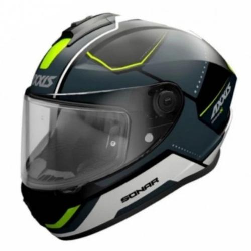 Promo AXXIS DRAKEN S SONAR B13 FLOU YELLOW | HELM FULL FACE | ORIGINAL ...