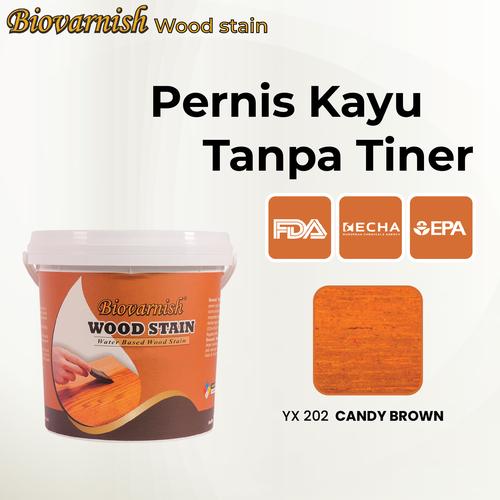 Jual Pernis Kayu Merbau Waterbased Biovarnish Wood Stain Candy Brown ...