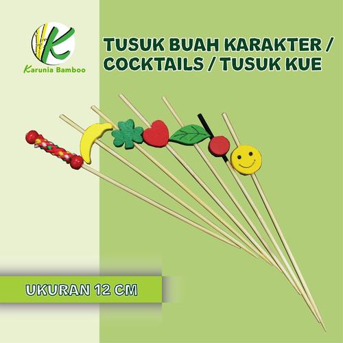 Jual Tusuk Buah Bambu, Tusuk Cocktail, Kaido isi 50 pcs - KR 12cm, 50 ...