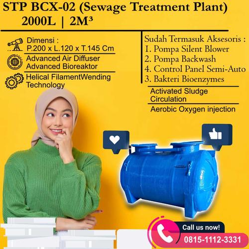 Jual TANGKI TIPE HORIZONTAL SILINDER 2.000 LITER 2M3 / STP BIOTECH ...