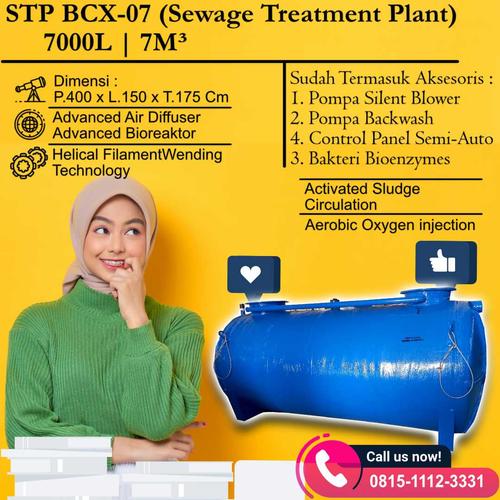 Jual TANGKI TIPE HORIZONTAL SILINDER 7000 LITER 7M3 / STP BIOTECH ...