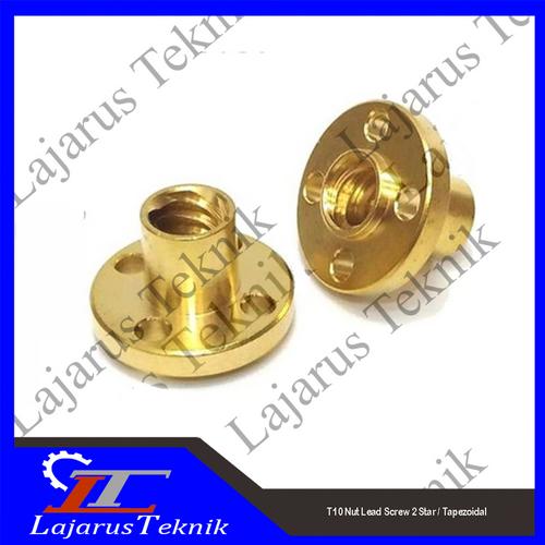 Jual T10 Nut Brass Lead Screw 2 Star / Tapezoidal - Kota Cimahi ...