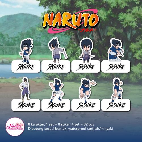 Jual STIKER LABEL BUKU CUSTOM NAMA ANAK - NARUTO - SASUKE ICHIHA ...