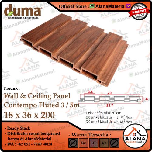 Jual Wall Ceiling Panel Contempo Fluted 18 x 36 x 200 WPC Kisi Duma 3m ...