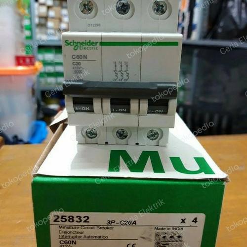 Jual MCB C60 3PHASE 6A, 20A, 25A SCHNEIDER 3P 6a , 20a, 25a - Jakarta ...
