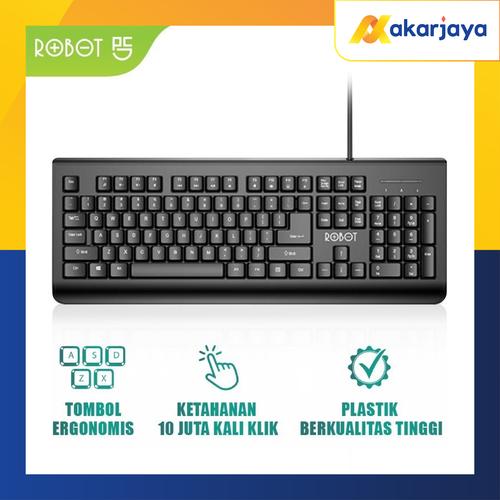 Promo ROBOT RK20 Keyboard Kabel Portable Mini Office Wired Keyboard ...
