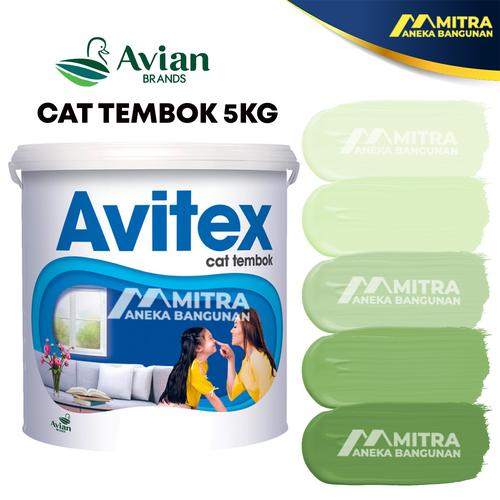 Jual CAT TEMBOK AVITEX INTERIOR 5 KG / AVIAN HIJAU G10 SAGE GREEN ...