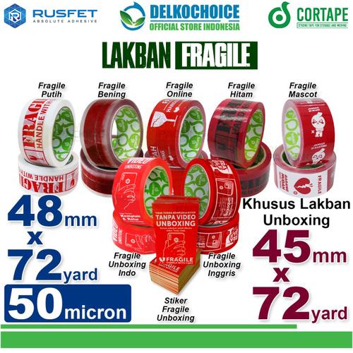 Jual Lakban FRAGILE PREMIUM Plakban Isolasi HANDLE WITH CARE Stiker ...