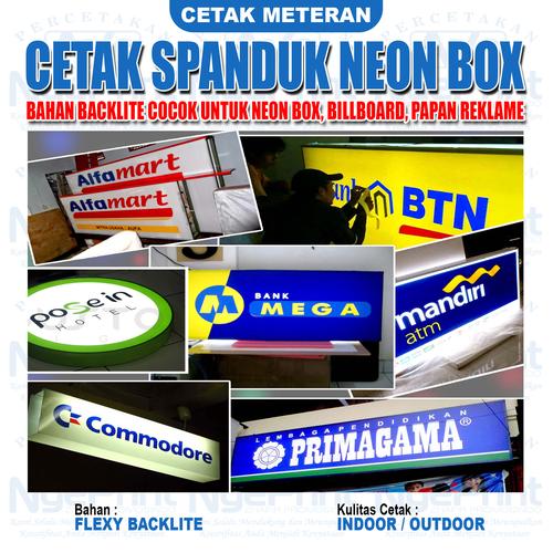Jual Cetak Banner Neon Box / Spanduk Papan Reklame Bahan Flexy ...