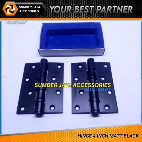 Jual ENGSEL PINTU 4 INCH TEBAL 4X3X3 4BB MATT BLACK STAINLESS STEEL ...