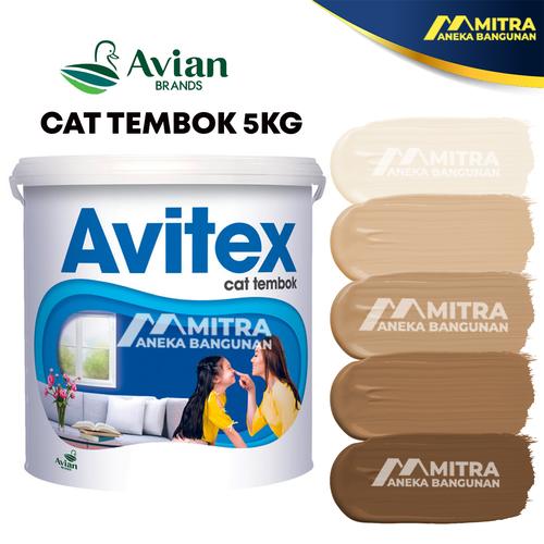 Jual CAT TEMBOK AVITEX INTERIOR 5 KG / AVIAN N6 WARNA MOCCA COKLAT ...