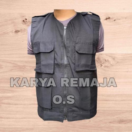 Jual Rompi Polos HITAM Proyek Rompi KATUN Lapangan Rompi Kerja Tebal ...