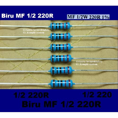 Jual Resistor 1/2w 220R MF biru 1/2 220 R Metal Film 1% OHM 0.5W 0,5 w 1/2 - Jakarta Timur - S3 ...
