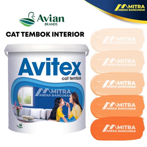 Jual CAT TEMBOK AVITEX INTERIOR 5 KG / AVIAN 09 ORANGE OREN CREAM SALEM ...
