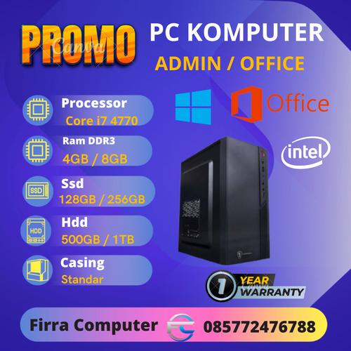Jual PC KOMPUTER CPU RAKITAN CORE I7 4770 RAM/SSD/HDD/KANTOR/KASIR/SEKOLAH - 4GB, SSD 128GB ...