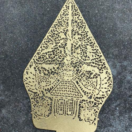 Jual Wayang Kulit Asli Gunungan / Kayon Warna Gold / Emas Untuk Mahar ...