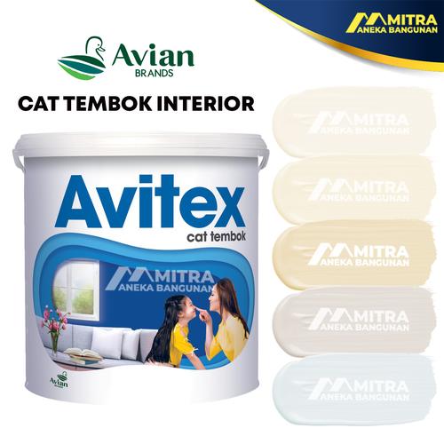 Jual CAT TEMBOK AVITEX INTERIOR 5 KG / AVIAN PUTIH BROKEN WHITE ...