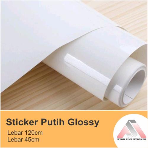Jual Sticker Stiker Skotlet Motor Putih Polos Glossy Gloss - Kota ...