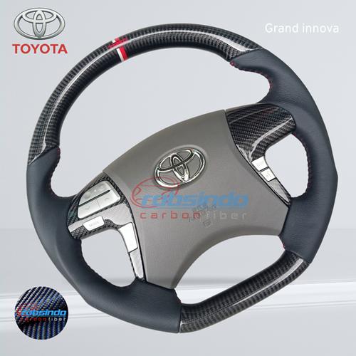 Jual stir/setir/steering wheel grand innova/fortuner VNT TRD carbon ...