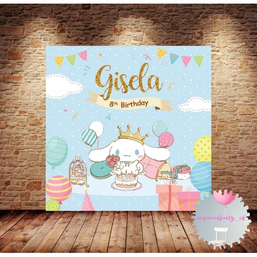 Jual Custom Backdrop Banner Spanduk Happy Birthday Cinnamoroll Cinnamon ...