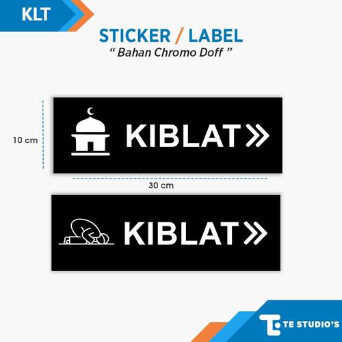 Jual ready!! stiker arah kiblat rambu tanda sign label sticker petunjuk ...