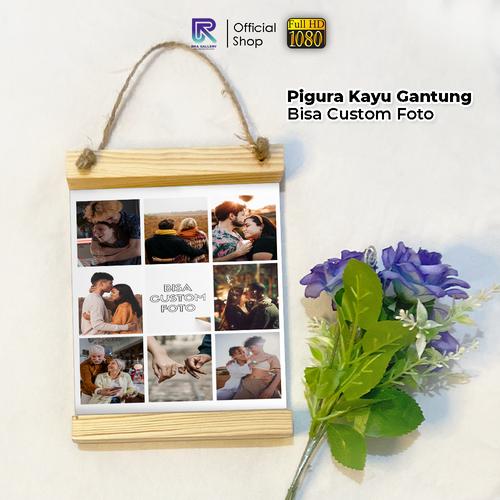 Jual PIGURA KAYU CUSTOM FOTO/GAMBAR/WISUDA Satuan Pajangan Tali List ...