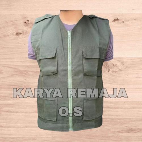Jual Rompi Polos hijau Army Proyek Rompi KATUN Lapangan Rompi Kerja ...