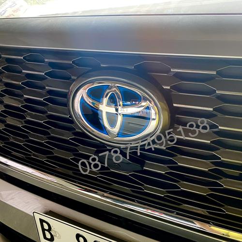 Jual Emblem Hybrid logo Toyota Avanza Veloz glass look blue gradation ...