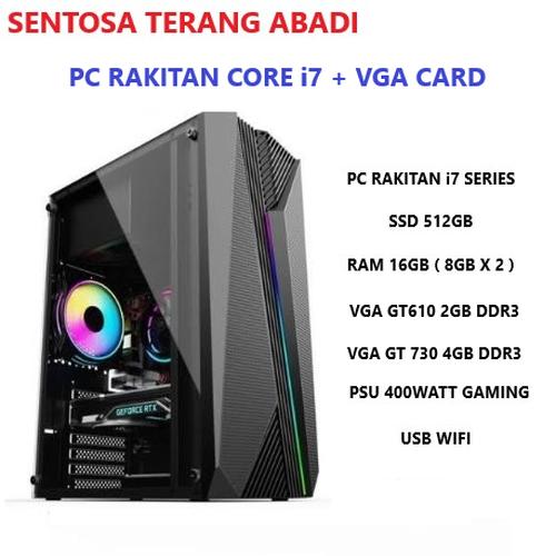 Jual PC RAKITAN GAMING CORE i7 SSD 512GB RAM 16GB + VGA (TANPA MONITOR ) - VGA GT610 - Kota ...