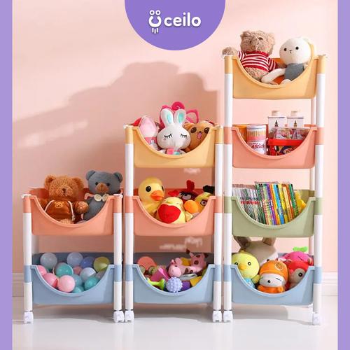 Jual CEILO Rak Keranjang Penyimpanan Rak Storage Mainan Buah Sayur ...