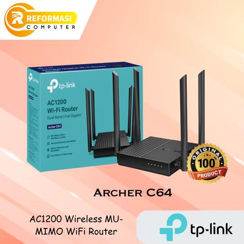 Jual Tp-Link Archer C64 AC1200 Dual-Band Wi-Fi Router TpLink Archer C ...