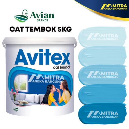 Jual CAT TEMBOK AVITEX INTERIOR 5 KG / AVIAN B3 WARNA BIRU - ACOUSTIC ...