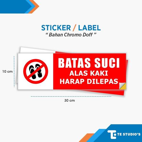 Jual ready!! stiker batas suci sticker rambu tanda sign masjid mushola ...