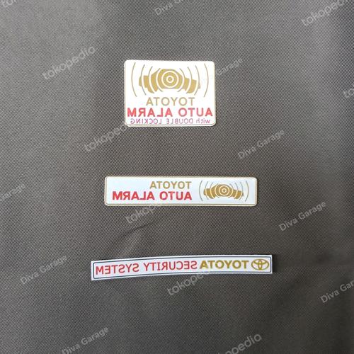 Jual stiker label caution plate alarm toyota innova security system ...