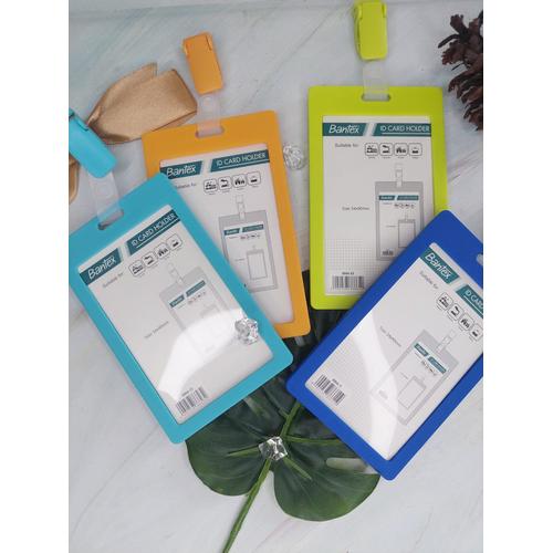 Jual NAME TAG ID CARD HOLDER BANTEX LANYARD TRANSPARANT TEMPAT KARTU ...